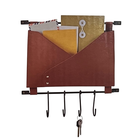 Huntington Home | Accents | Mail Organizer Entryway Key Holder Brown ...